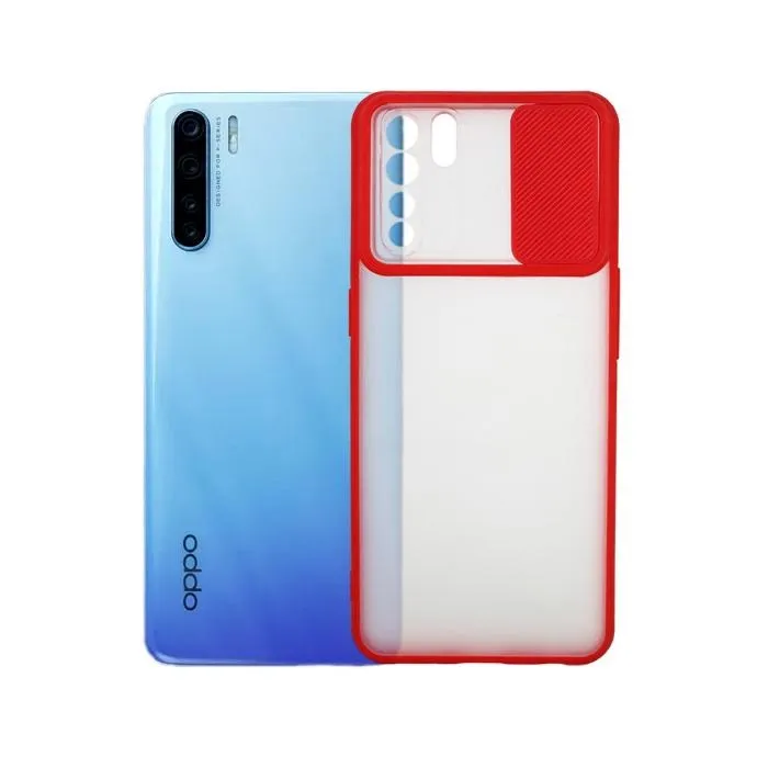 Oppo F15 Matte Colour Button Back Mobile Pouch (Red) | Daraz.pk