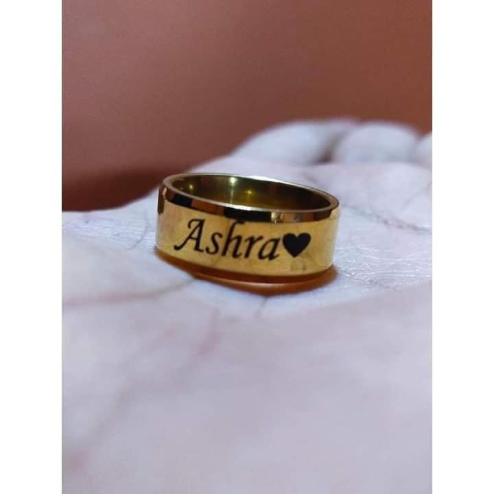 CUSTOMIZED SINGLE NAME RING WITH GIFT BOX | Daraz.pk