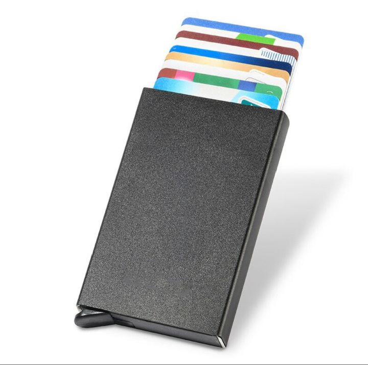 Metal Automatic Pop up Slim Card Holder Wallet Small Card Wallet for ...