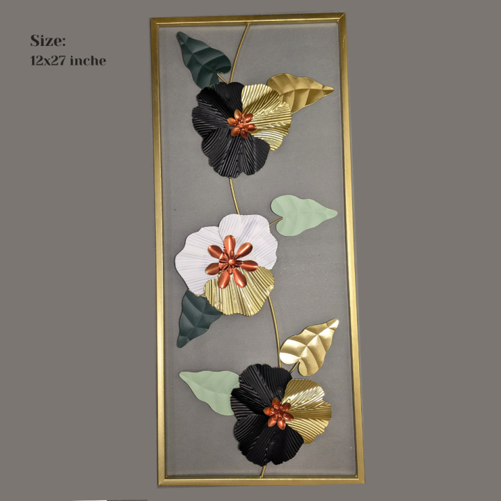 Imported Metal Wall Art Flower Frame – 23x8 Inches | Premium Quality ...