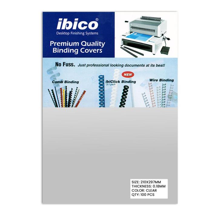 Pack of 100 – IBICO A4 PVC Binding Sheets 18mm – Durable Binding Sheets ...