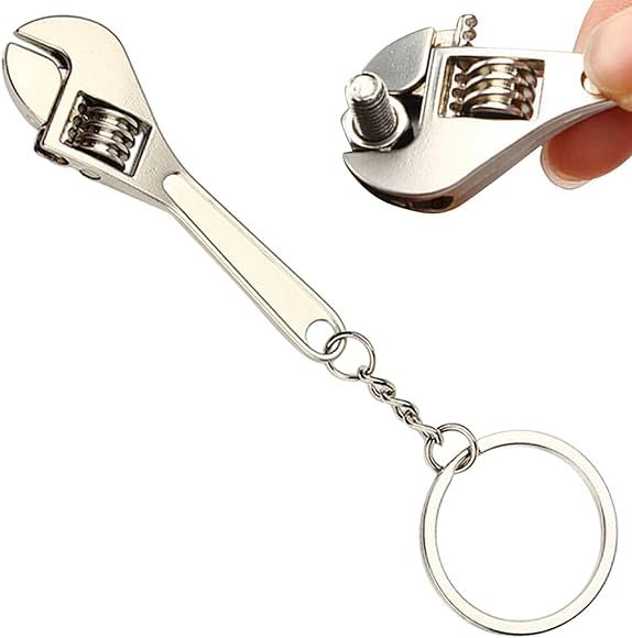 Mini Wrench Keychain - Creative Adjustable Metal Tool Keyring Cute ...