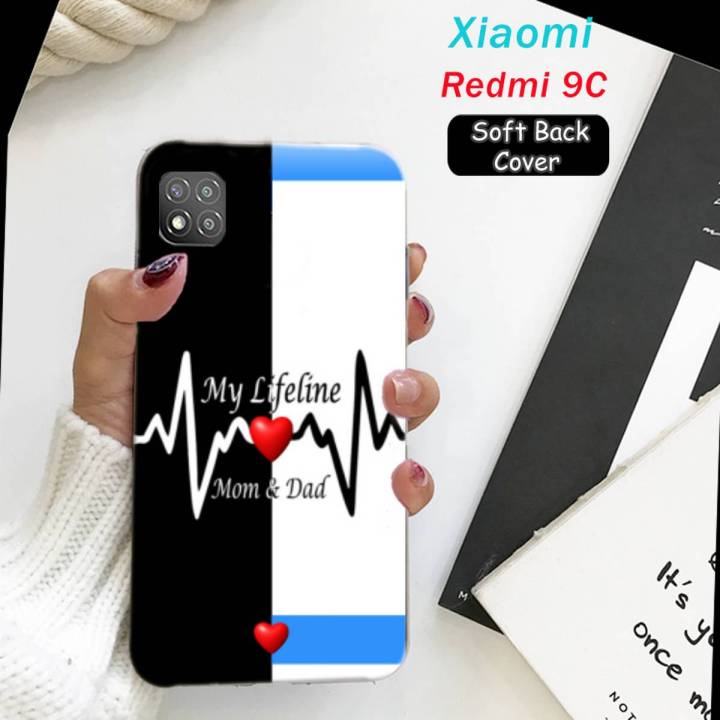 Xiaomi Redmi 9C Pouch Cover - Mom Dad Soft Cover Case | Daraz.pk
