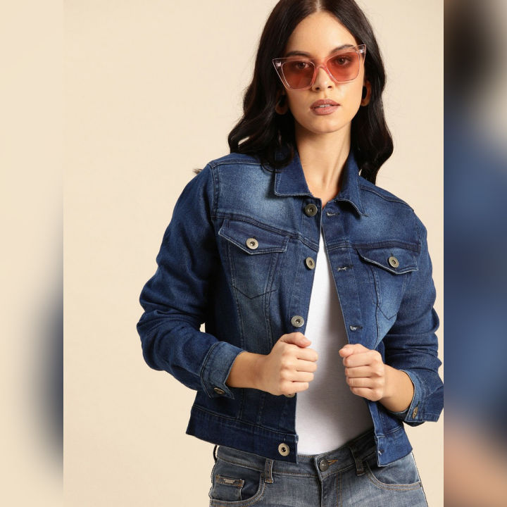 HB Denim Jacket Lycra Fabric | Daraz.pk