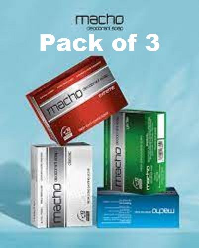 Macho Deodorant Soap Gentle, Extreme, Classic 110g | Daraz.pk