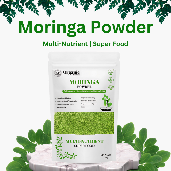 Moringa Powder (Moringa Oleifera Leaf Powder) 125g | Pure, Organic, Superfood | Weight Loss ...