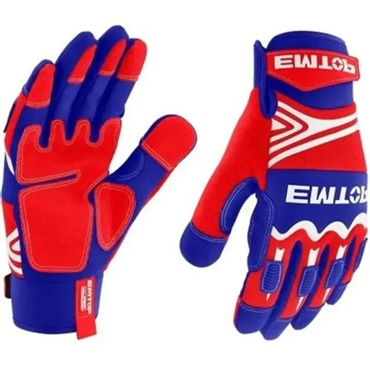 EMTOP Mechanic Gloves | Size:XL | Microfibre material palm with PVC ...