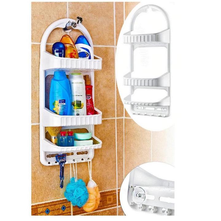 Premium Quality 3-Tiered Bathroom Rack Pure Plastic Random Colors ...