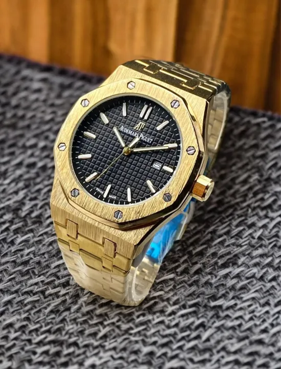 Classic Stainless Steel Chain Watch For Men–A.P Royal Oak Men's Just ...
