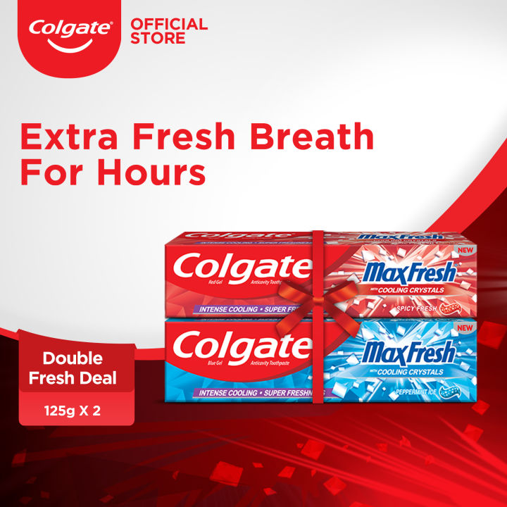 Double Fresh Deal - Colgate MaxFresh Spicy Fresh & Peppermint Ice ...