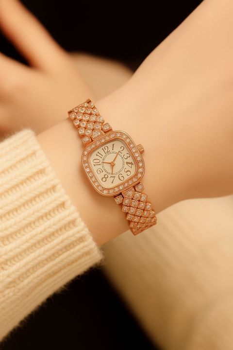 New Stylish Watch for Girls with Box Packing | Elegant Golden Chain ...