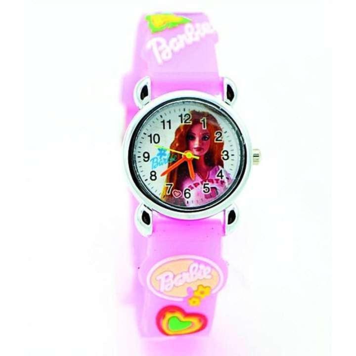 3D Barbiy Cartoon Watch For Girls - Multicolor | Daraz.pk