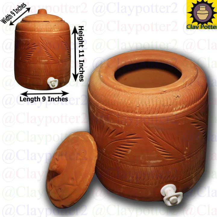 Clay Water Cooler Natural Cooled & Flavored Healthy Drinking ...