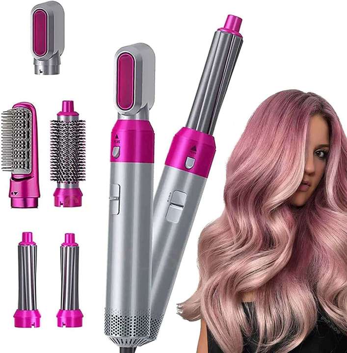 5 in 1 Professional Hair Straightener - Hair Curler - Hair Dryer ...
