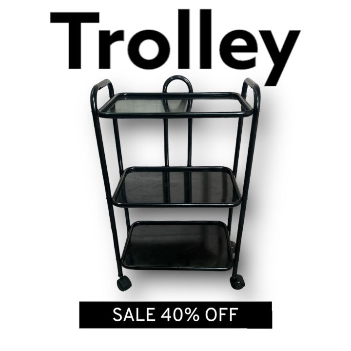 Trolley 3 Tray Wheels Moving Trolley-Side Table Trolley-Kitchen Trolley ...