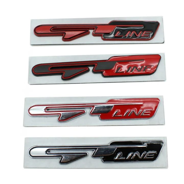 Metal 3D Car GT Line Emblem Badge Decals Rear Trunk Logo Body Sticker ...
