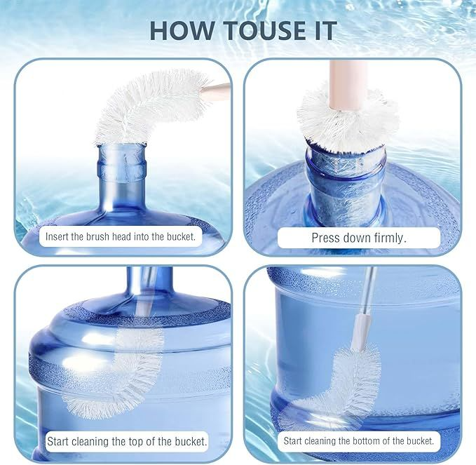 19 Litre Water Bottle Cleaning Brush | Extra Long Handle Deep Cleaning ...