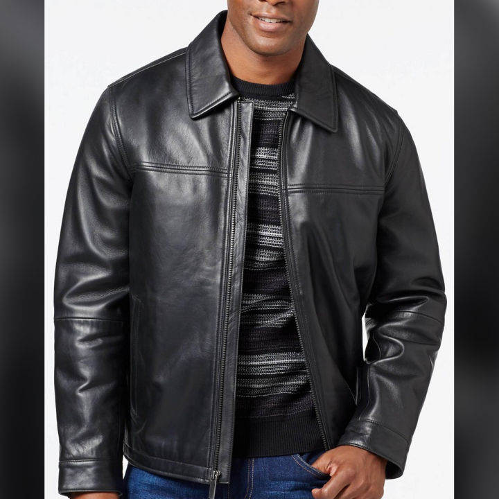 Open Bottom Leather Jacket with Lining | Daraz.pk