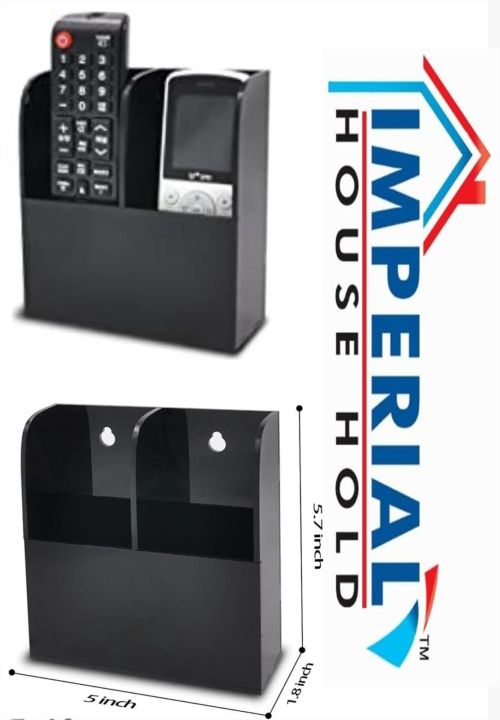 Double Remote Wall Holder Black | Daraz.pk