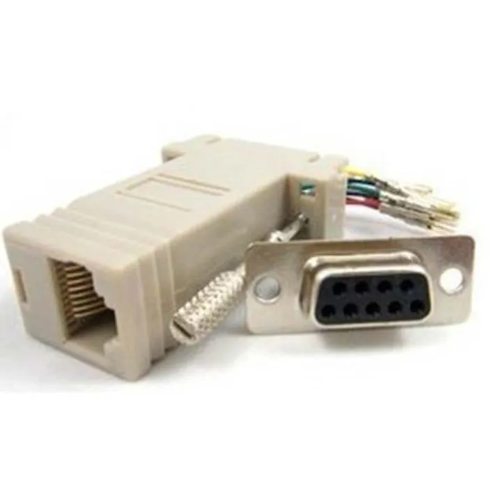 9 Pin DB9 RS232 Male Female To RJ45 Adapter Connector | Daraz.pk
