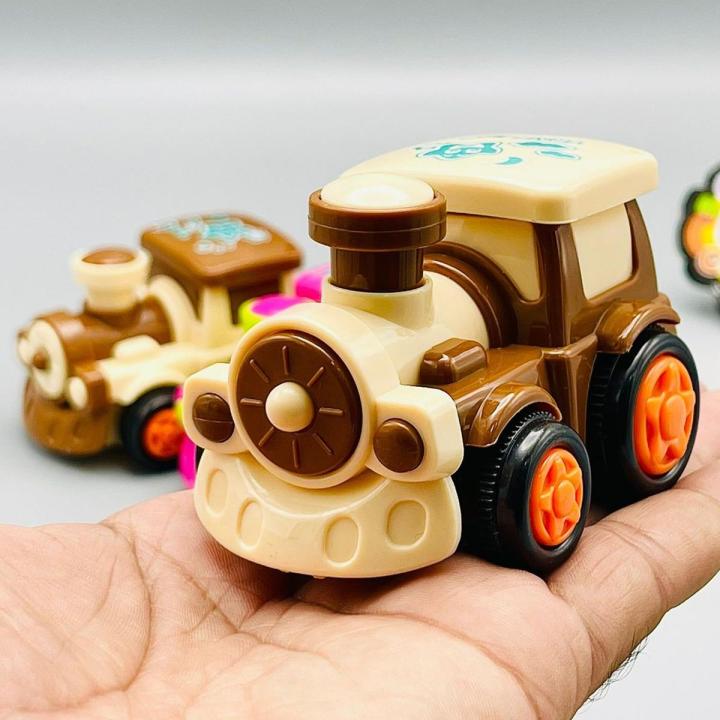 Kids Toy Mini Car Train, Friction Car Pull Back Train Gift For Kids And ...