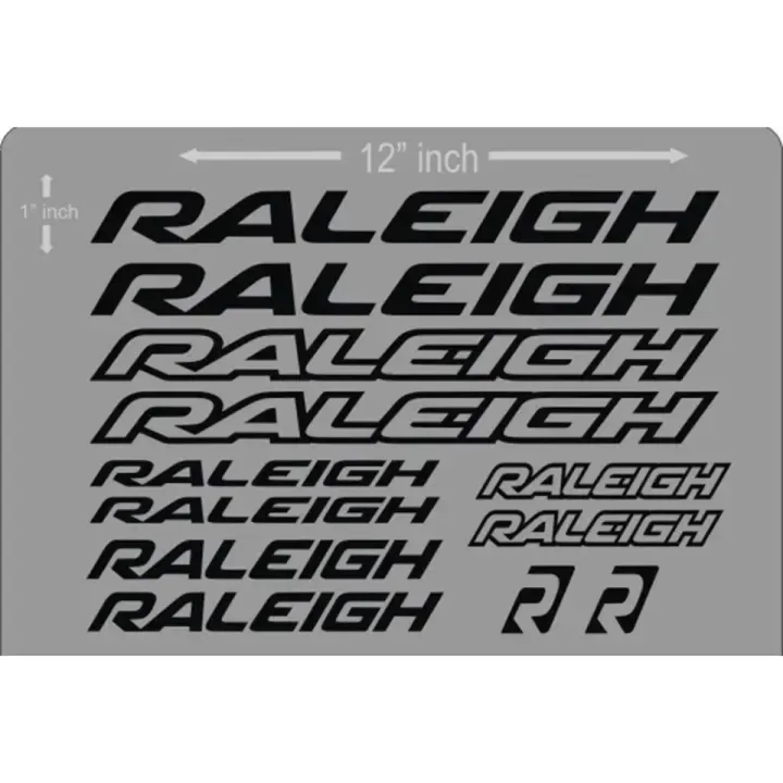 Push Bike Cycle Stickers Luminous Reflective 10 Piece Full Set Plotter ...