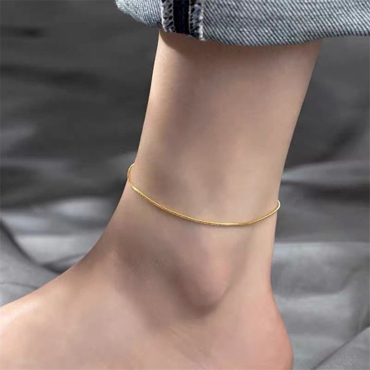 Cross-border Europe and America stainless steel ankle chain adjustable ...