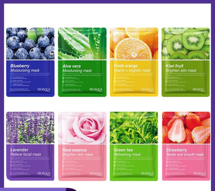 Face Mask Variety Pack of 20 - Fruit & Plant Essence Hydrating ...