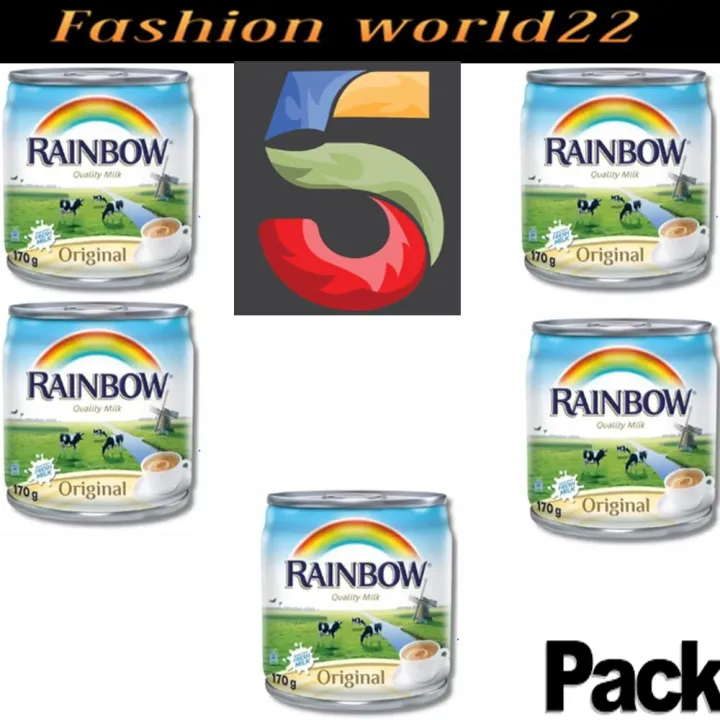 Rainbow evaporated Original milk 170ml |Original | Pack of Five 5 ...