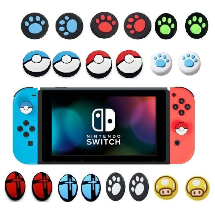 4X Nintendo Switch Thumb Grip Key Caps Cover Joy Con Switch Lite ...