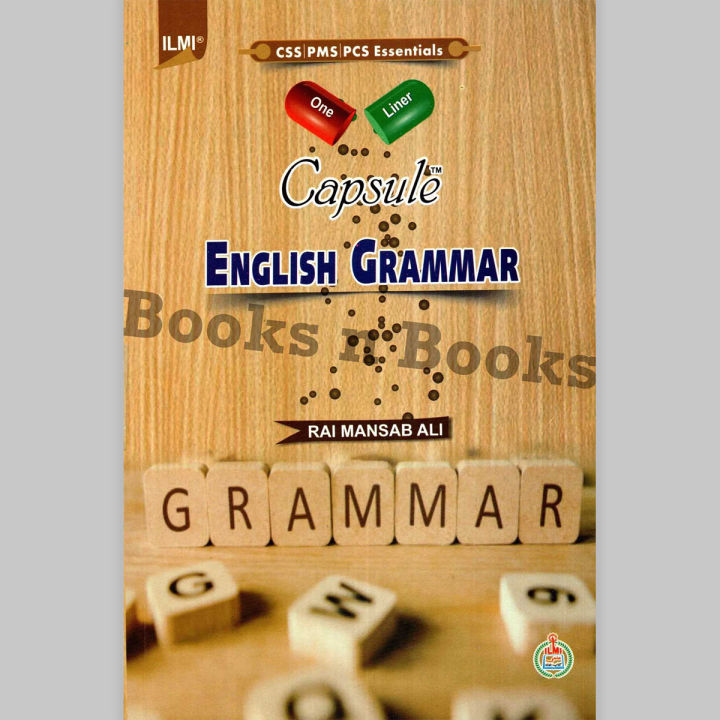 Ilmi One Liner Capsule of English Grammar by Rai Mansab Ali | CSS PMS ...