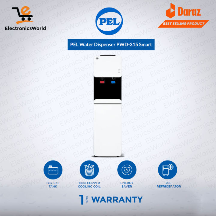 PEL Water Dispenser | Model PWD-315 Smart | Stainless Steel Jumbo Tank ...