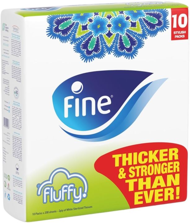 Fine Fluffy Sterilized Facial Tissue Soft pack (130*2Ply) Packing of 10 ...