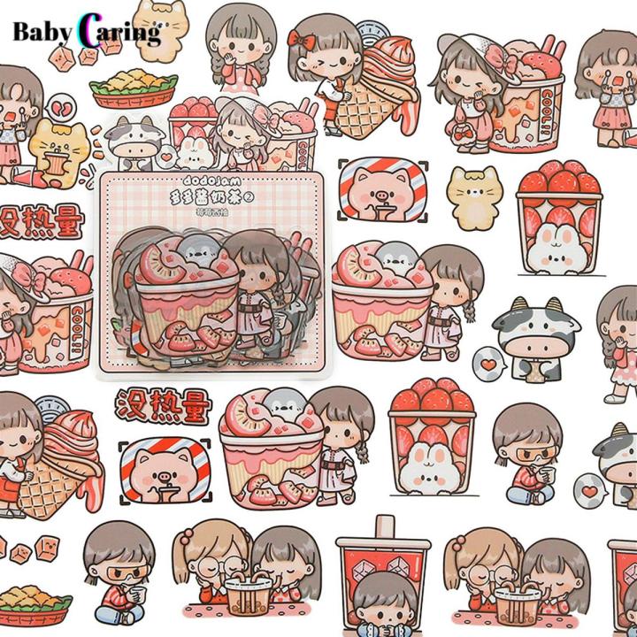 Journal Stickers Clear Print Hand Account Journal Note Cartoon Stickers ...