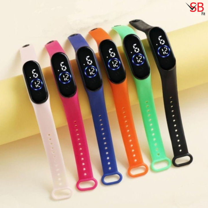 Digital Touch LED M4 Sports Kids Watch - Simple Silicon Strap ...