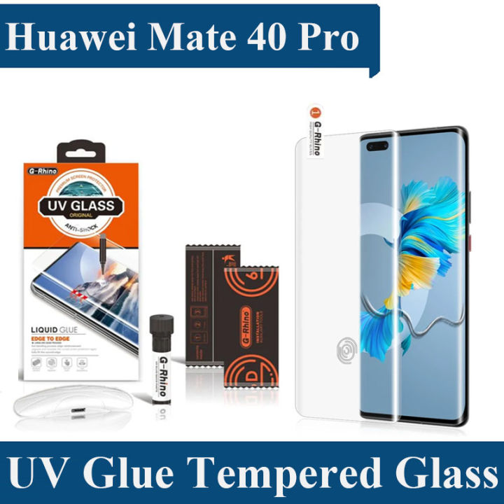 Huawei Mate 40 Pro UV Glass Liquid Glue Tempered Glass Screen Protector ...