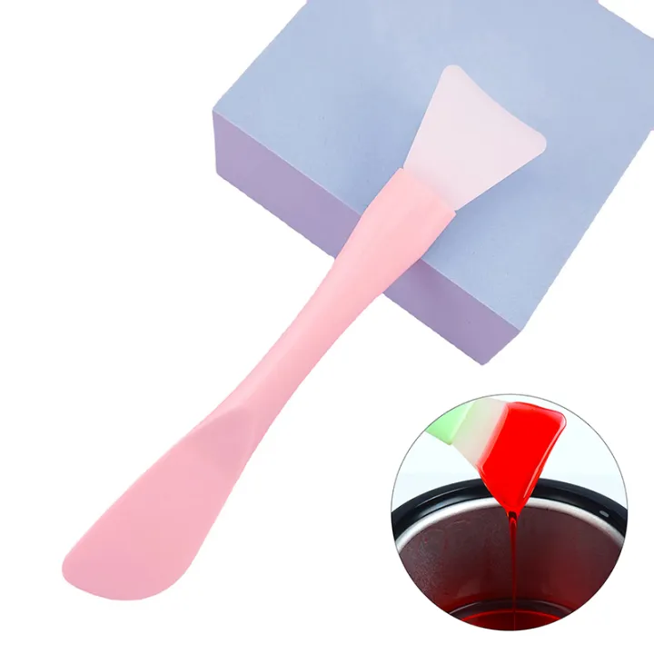 Double Head Silicone Cosmetic Waxing Spatulas Non-stick Hair Removal Sticks Body Wax Applicator ...