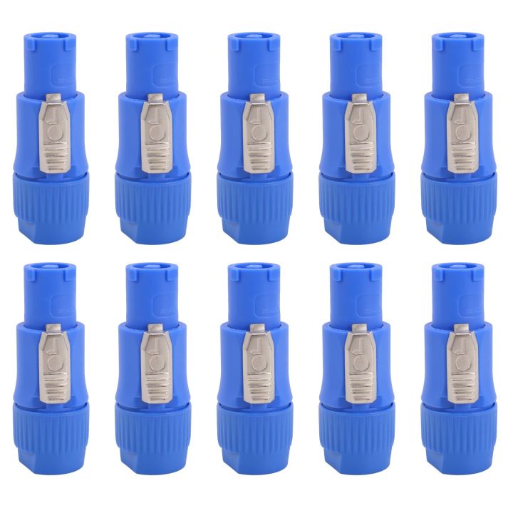 10Pcs/Lot 3 Pin Male Powercon Connector 20A 250V Ac Blue | Daraz.pk