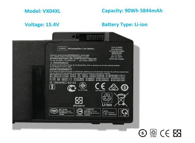 VX04XL Battery For HP Zbook 15 G5 Zbook 15 G6 Series P/N: HSTNN-IB8F ...