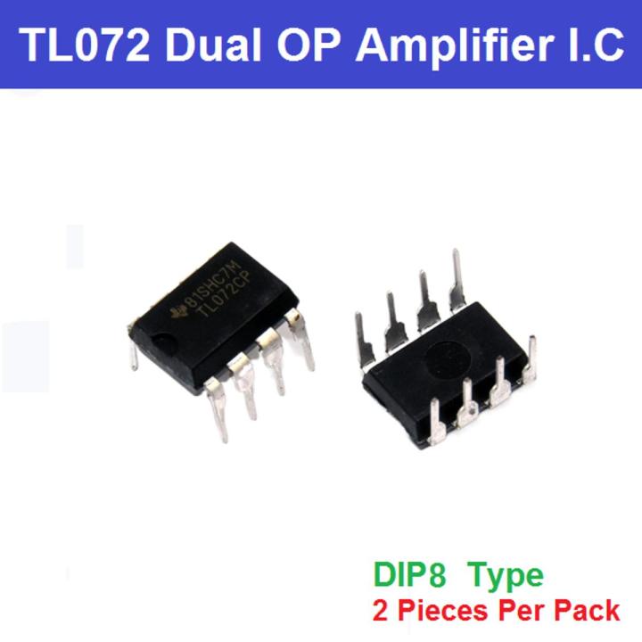 Texas Instruments TL072CP TL072 Bi-Fet Dual Op Amplifier I.C 2 Pieces Pack | Daraz.pk