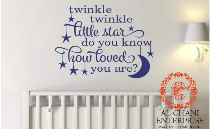 Twinkle Twinkle Little Stars Nursery wall Decor sticker for home ...