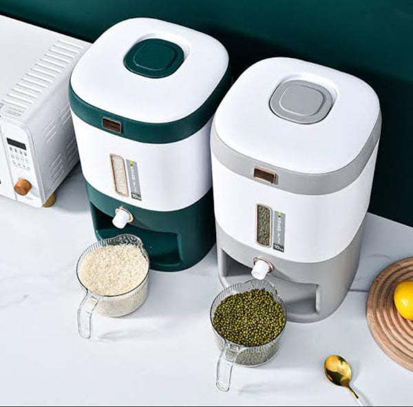 Kitchen Rice Storage Box Automatic Cereal Dispenser Boxs Moisture-proof ...