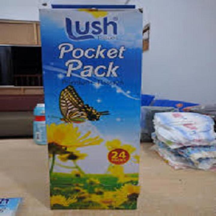 LUSH POCKET TISSUE. 24 SACHET IN BOX | Daraz.pk