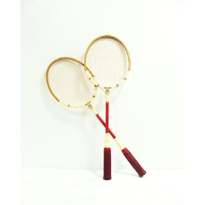 Pair of Wooden Badminton Rackets + 2 badminton shuttle | Daraz.pk