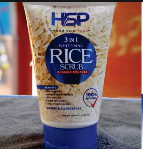 HSP RICE WHITENING SCRUB 120ml FACE WASH | 3 IN 1 FACE WASH | 100% ...