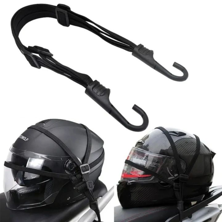 Durable Nylon Motorcycle Luggage Strap with 2 Hooks Adjustable Helmet ...