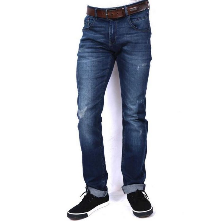 Deep Ocean Denim Stretchable Dark Blue Wash | Daraz.pk