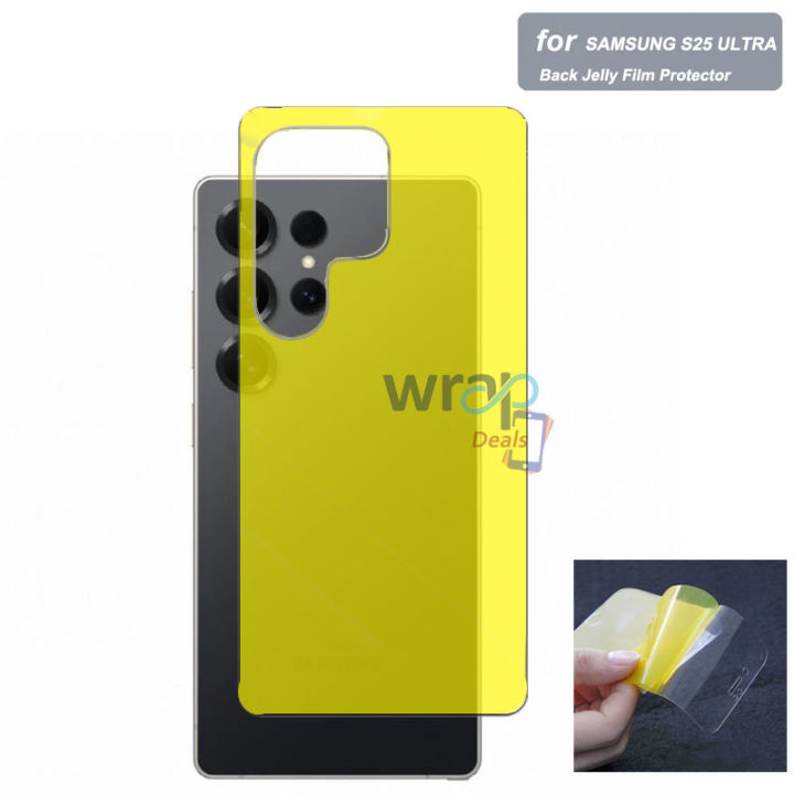 samsung s25 ultra Back Jelly Protector Vinyl soft skin sheet wrap ...