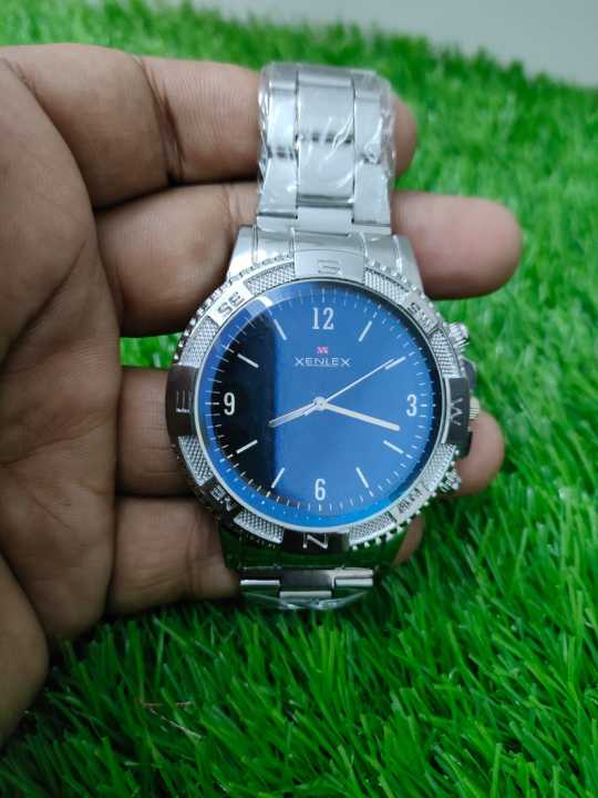 Xenlex watch circle dial steel streps watch luxary watch xenlex man ...