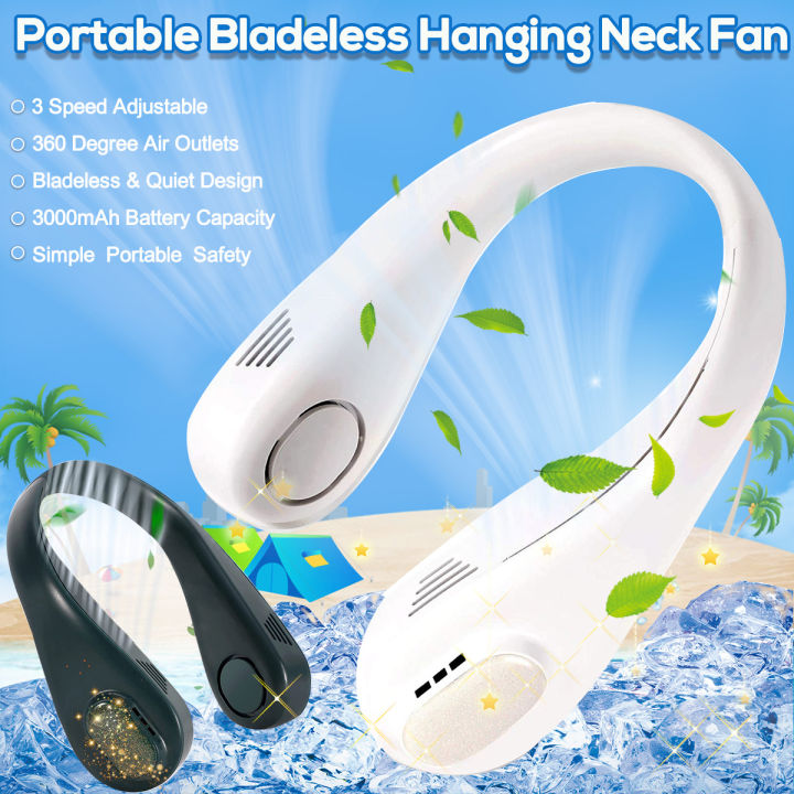 Flexible Neck Fan Cooler USB Rechargeable Chargeable Portable Personal ...